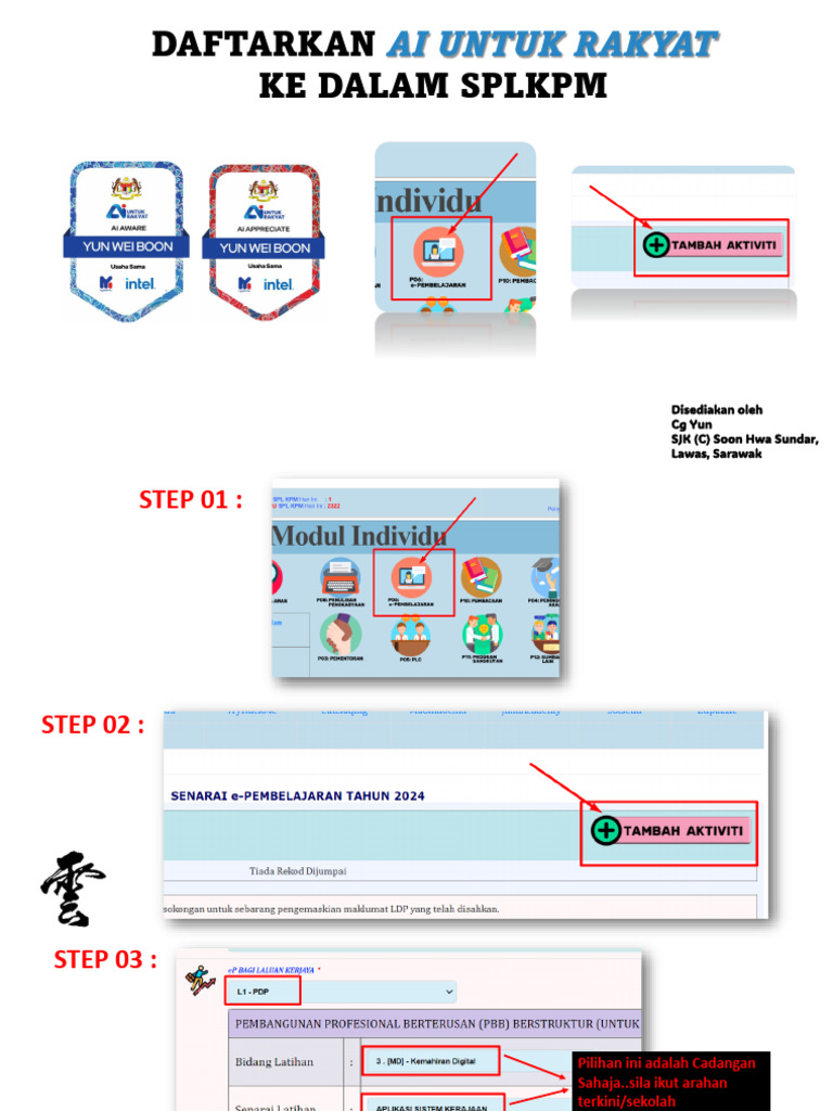 Daftarkan Ai Untuk Rakyat Ke Dalam SPLKPM | PDF