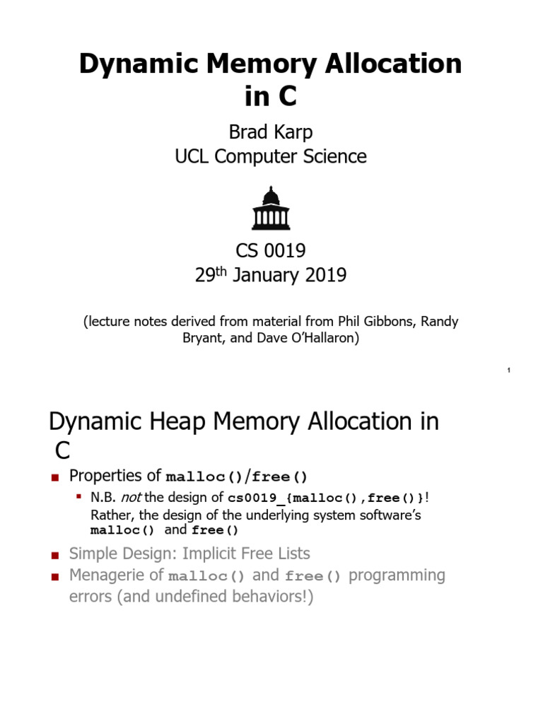 0019 Lecture6 Mem Alloc | PDF | Data | Information Technology