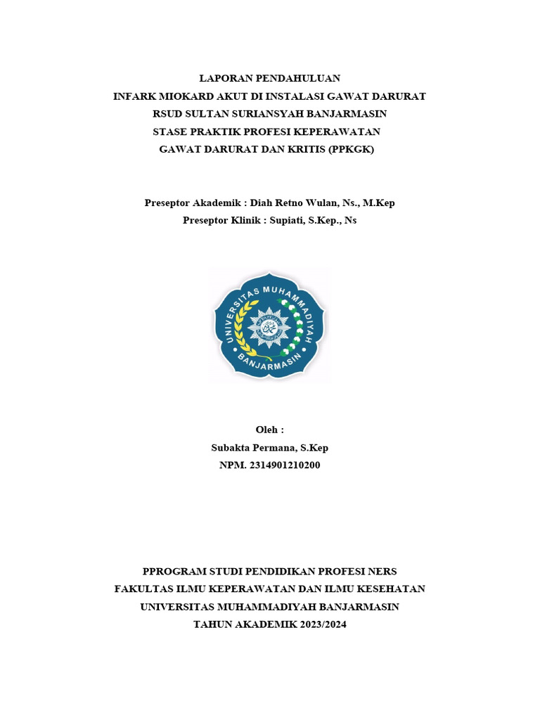 Laporan Pendahuluan Im (Bakta) | PDF