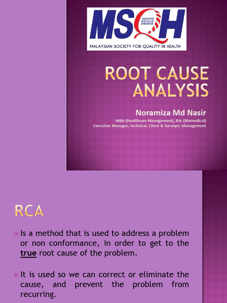 Root Cause Analysis | Download Free PDF | Health Sciences | Medicine