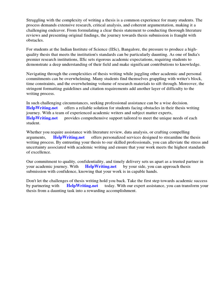 Thesis Submission Iisc | PDF | Thesis | Software