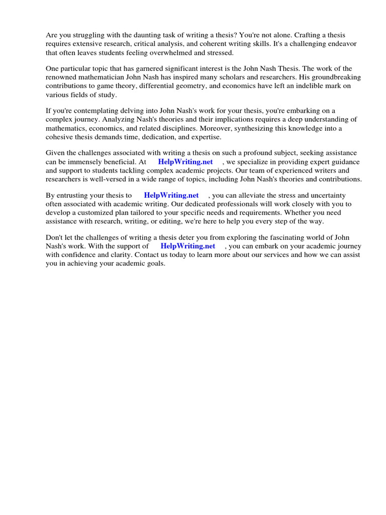 John Nash Thesis PDF | PDF | Mathematics | Partial Differential Equation