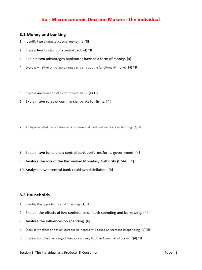3a Microeconomic Decision Makers - The Individual | PDF | Consumption ...