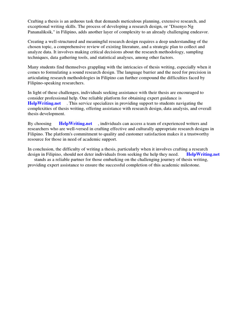 Halimbawa NG Disenyo NG Pananaliksik Sa Thesis | PDF