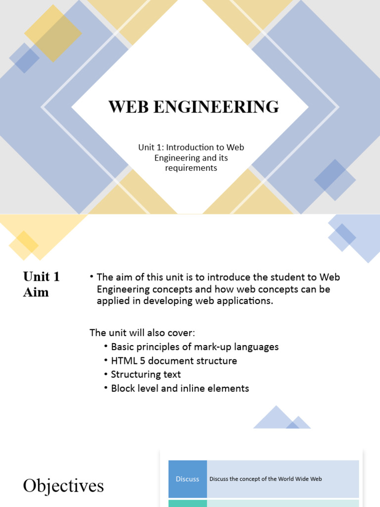 Unit 1 - Introduction To Web Engineering and Its Requirements | PDF