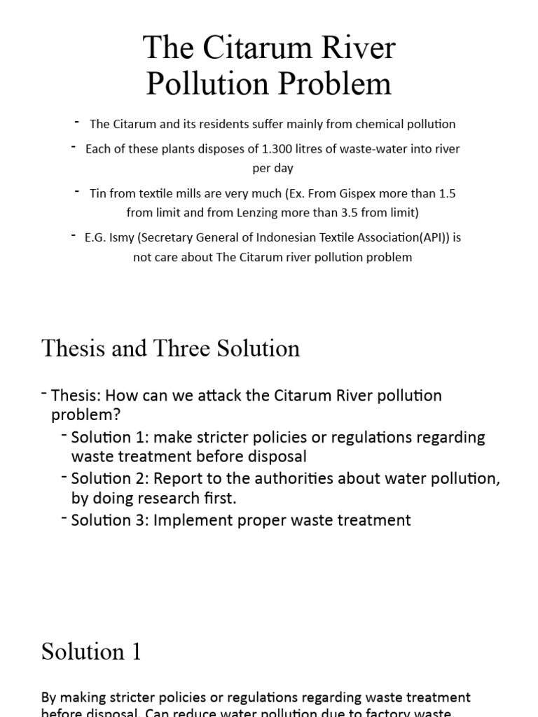 The Citarum River Pollution Problem | PDF