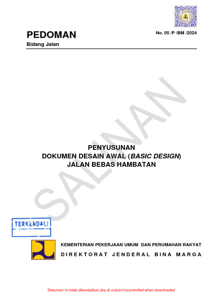 05pbm2024 Pedoman Penyusunan Dokumen Desain Awal Basic Design Jalan ...