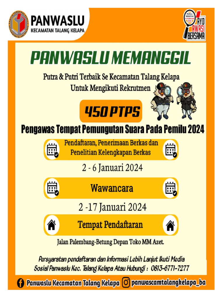 Pengumuman PTPS | PDF