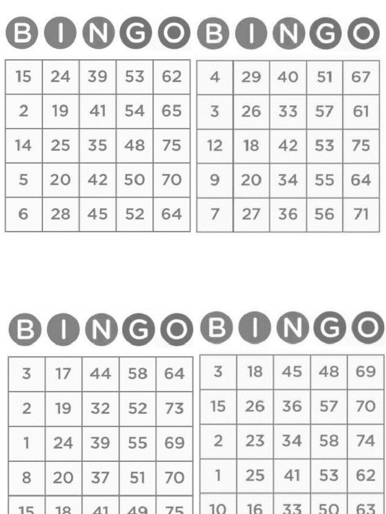 Cartillas de Bingo | PDF