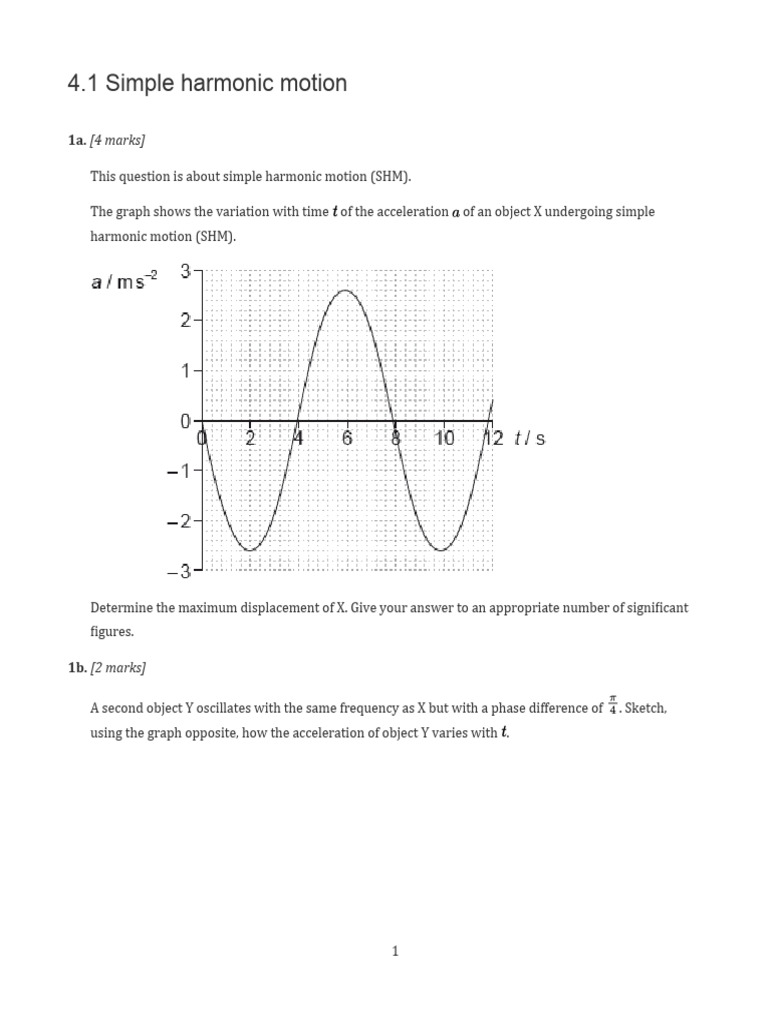 Simple Harmonic Motion Analysis | PDF | Waves | Oscillation