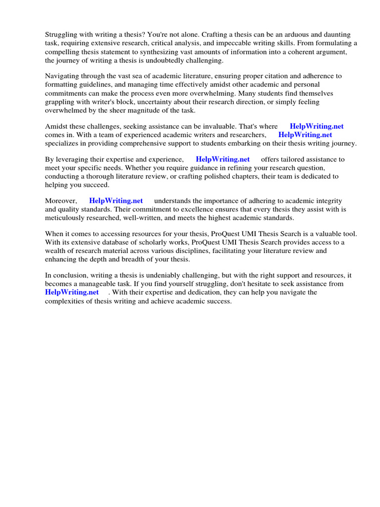 Proquest Umi Thesis Search | PDF | Thesis