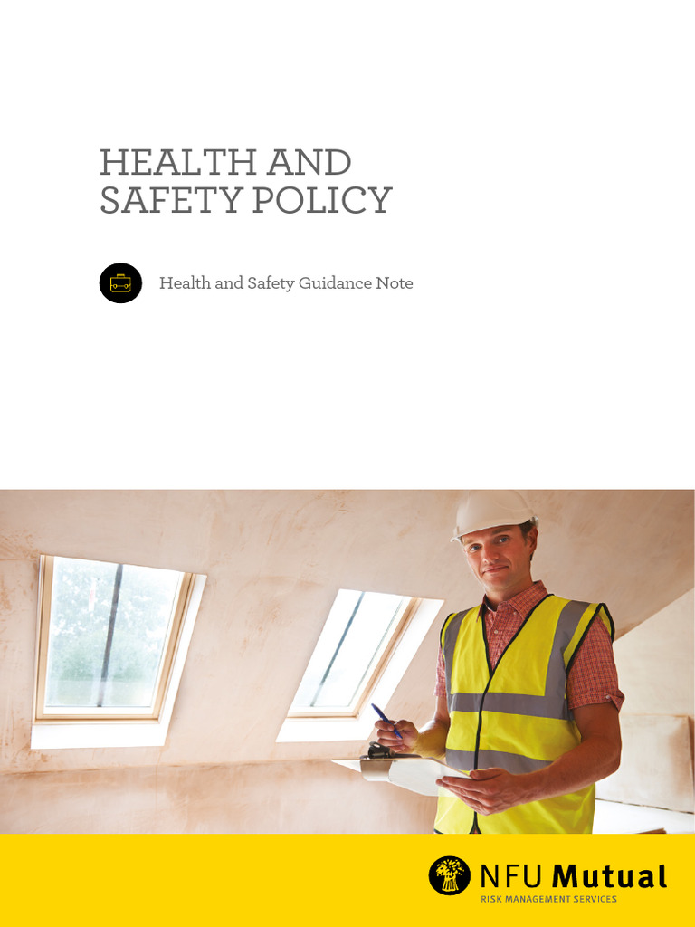 Health and Safety Policy | PDF | Occupational Safety And Health | Safety