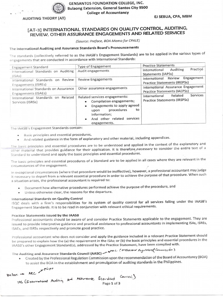 Auditing Theory Reviewer 3 | PDF