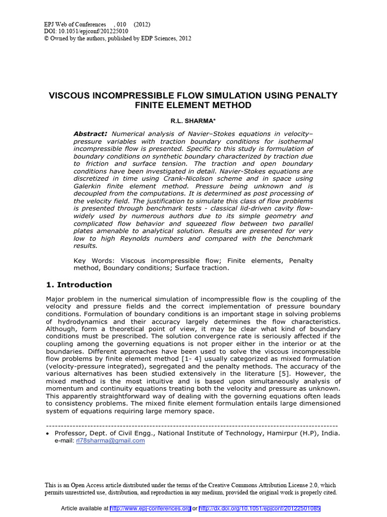 Viscous Incompressible Flow | PDF | Navier–Stokes Equations | Fluid Dynamics
