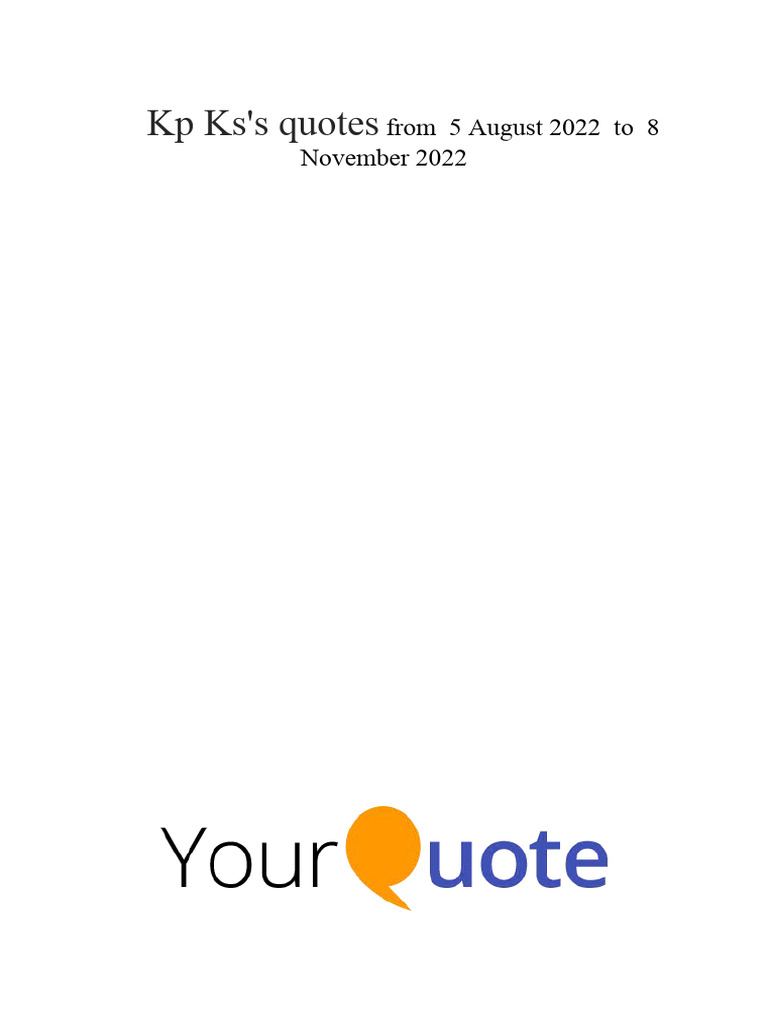 Kp Ks's Inspirational Quotes Collection | PDF