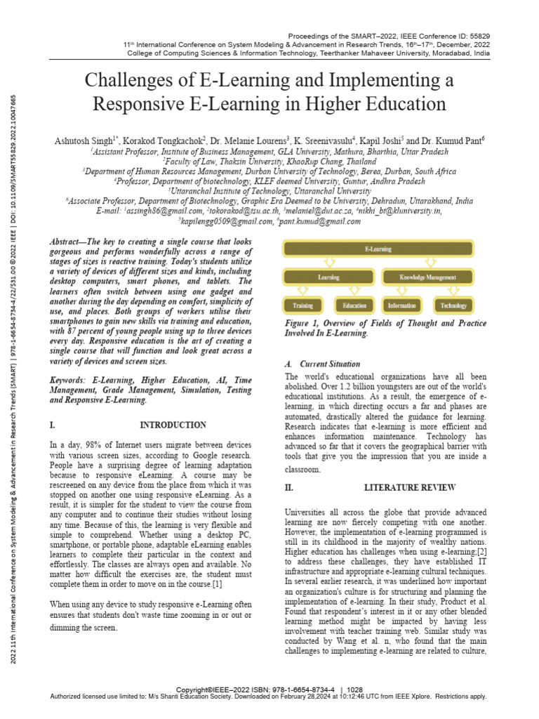 Challenges of E-Learning and Implementing A Responsive E-Learning in ...