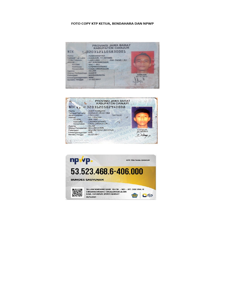 Foto Copy KTP Ketua | PDF