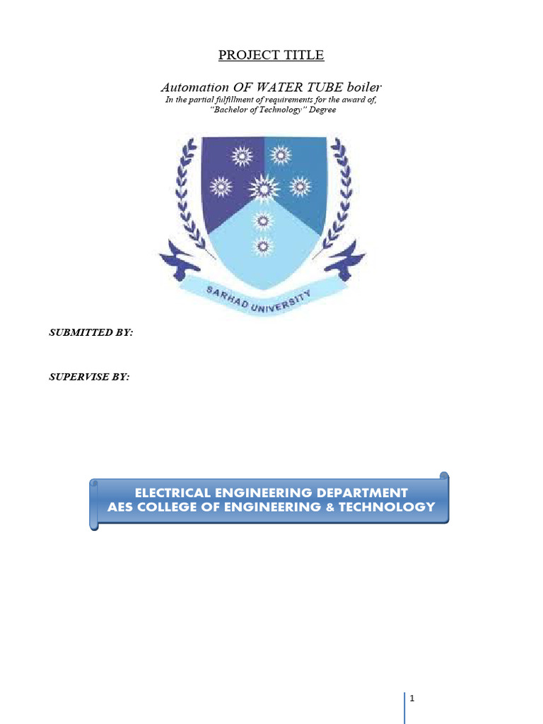 Automation of Water Tube Boiler Electrical Thesis | PDF