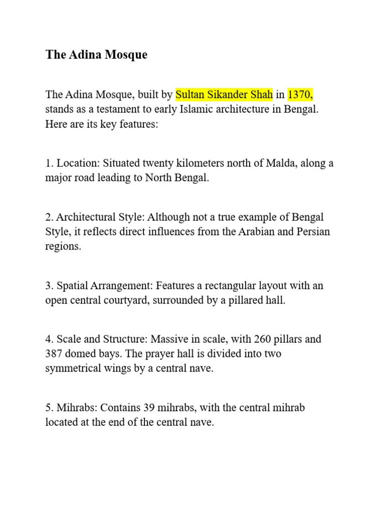 Sultanate Period Mosques | Download Free PDF | Architectural Elements ...