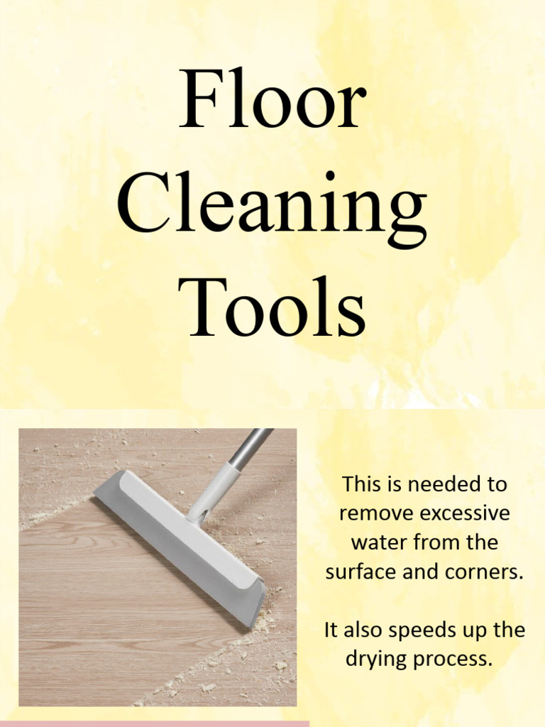 TLE7 - Q1 - L3 - Floor Cleaning Tools | PDF | Materials | Chemistry
