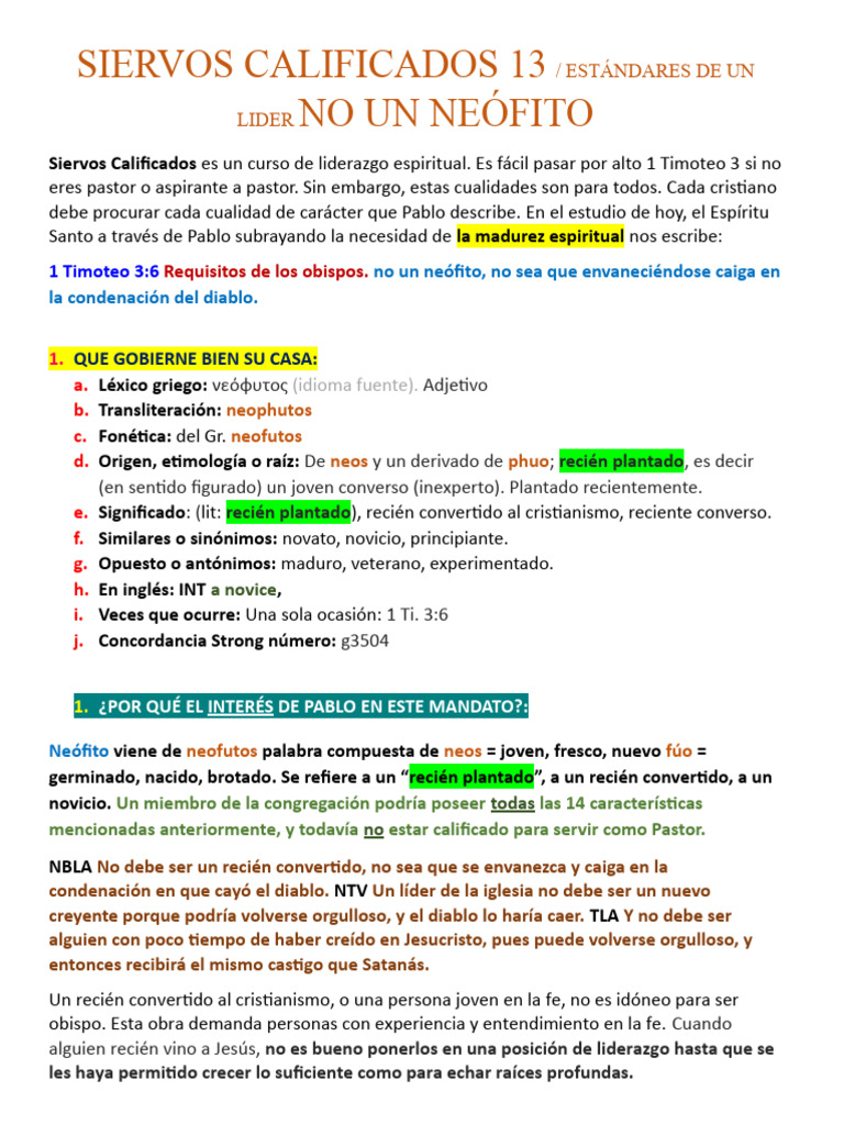 El Obispo No Debe Ser Un Neófito | PDF | Satán | Cristo (título)