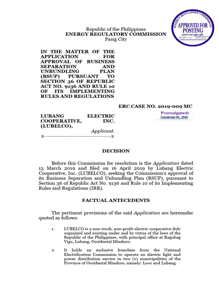 For - Posting - 683 DECISION 1 LUBELCO BSUP DECISION 2019 009MC (SGD ...