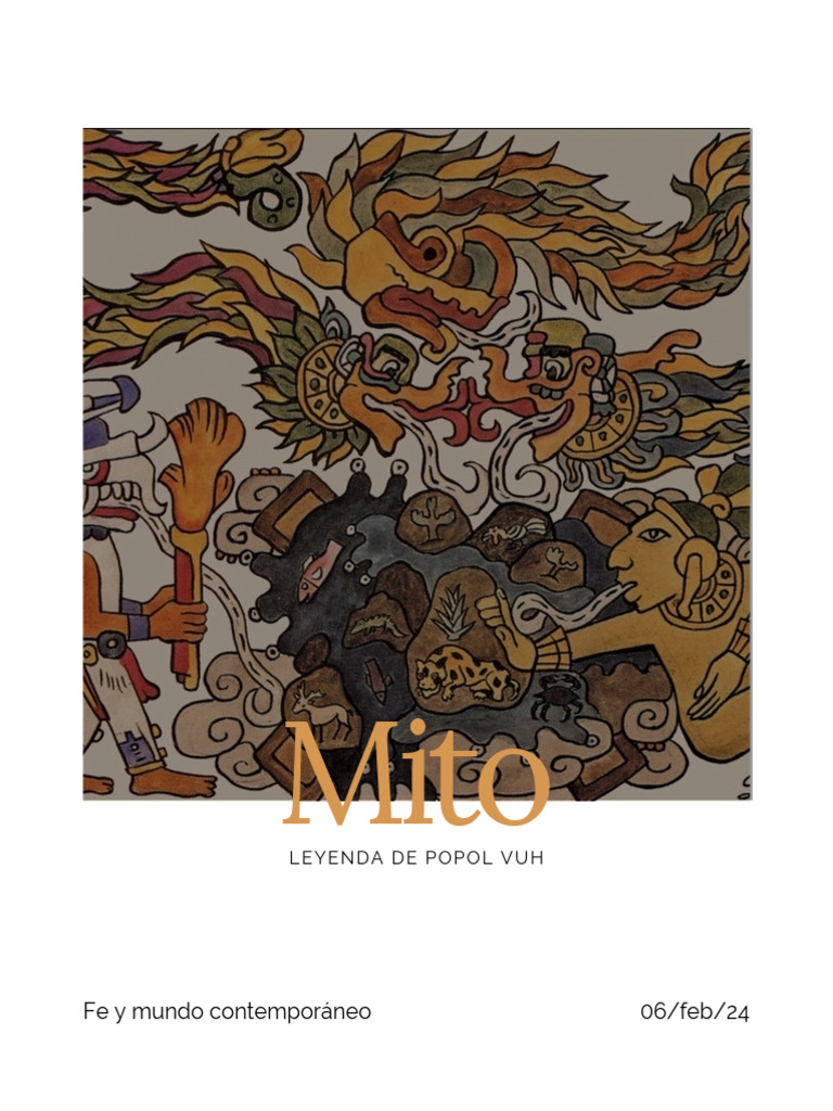 Popol Vuh | PDF | Mitos de la creación | Creencia religiosa y doctrina