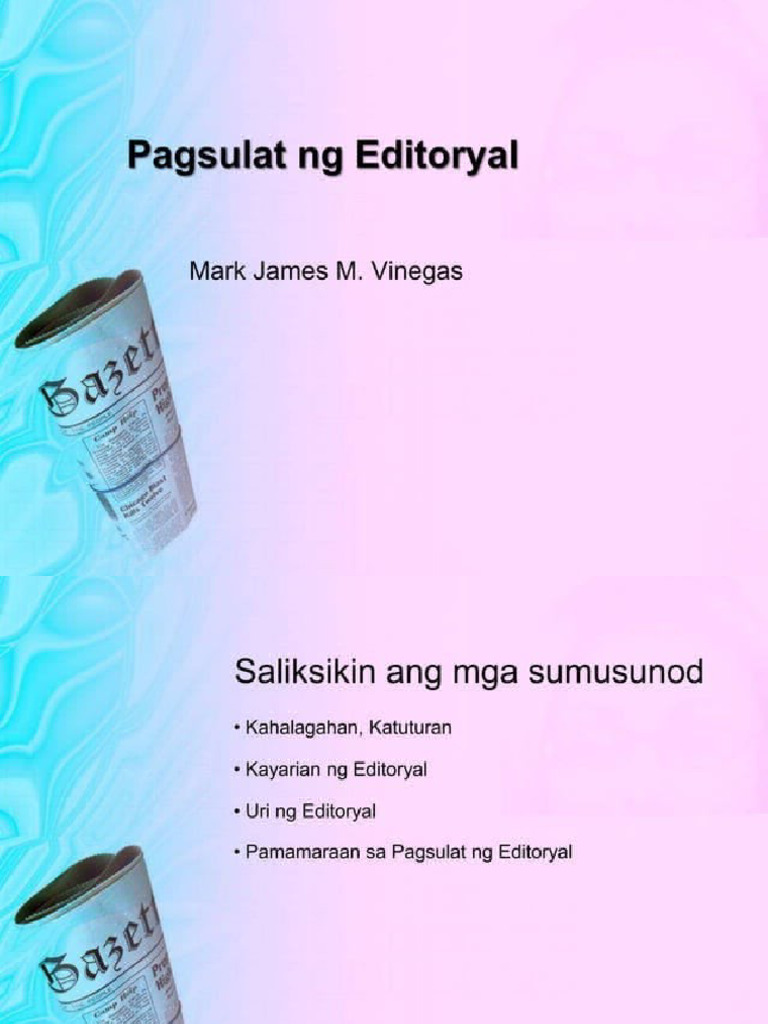 Pagsulat Ng Edtiorial | PDF