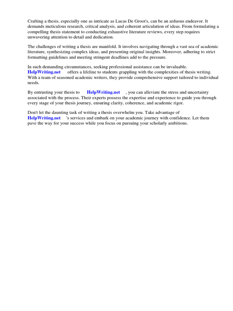 Thesis Lucas de Groot | PDF