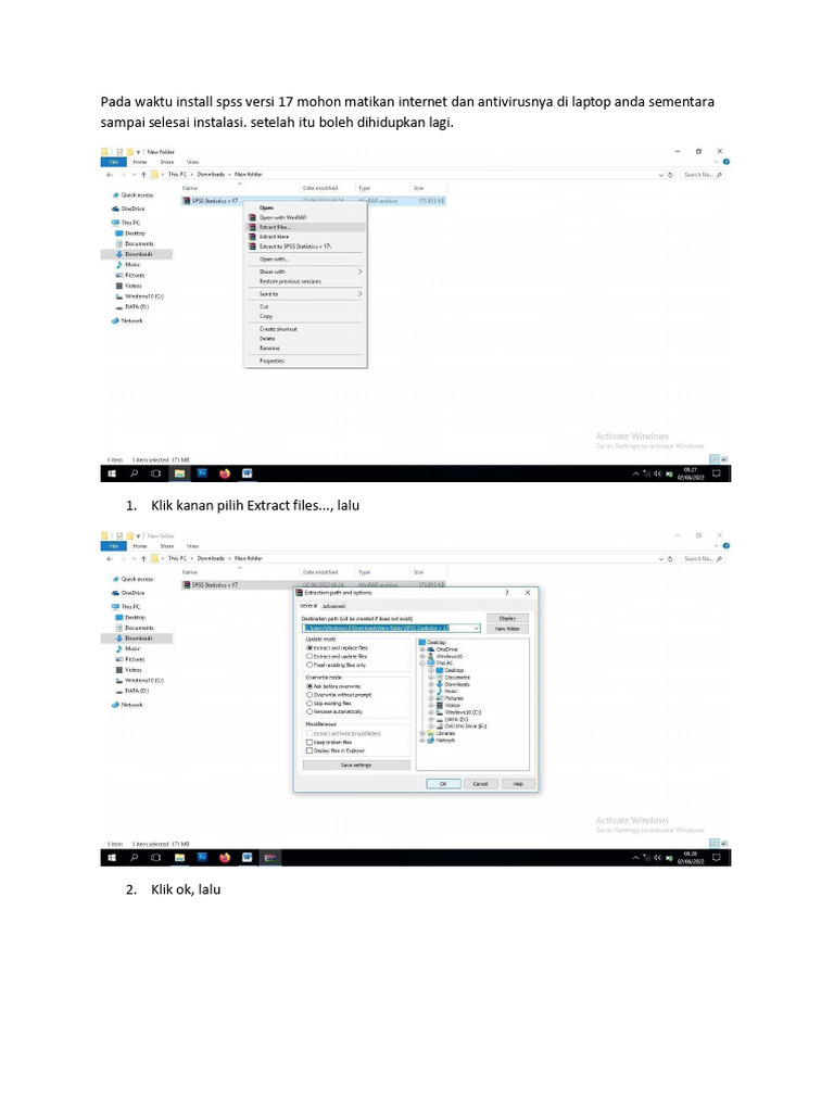 Cara Download Dan Instal Ibm Spss Statistics 17 | PDF