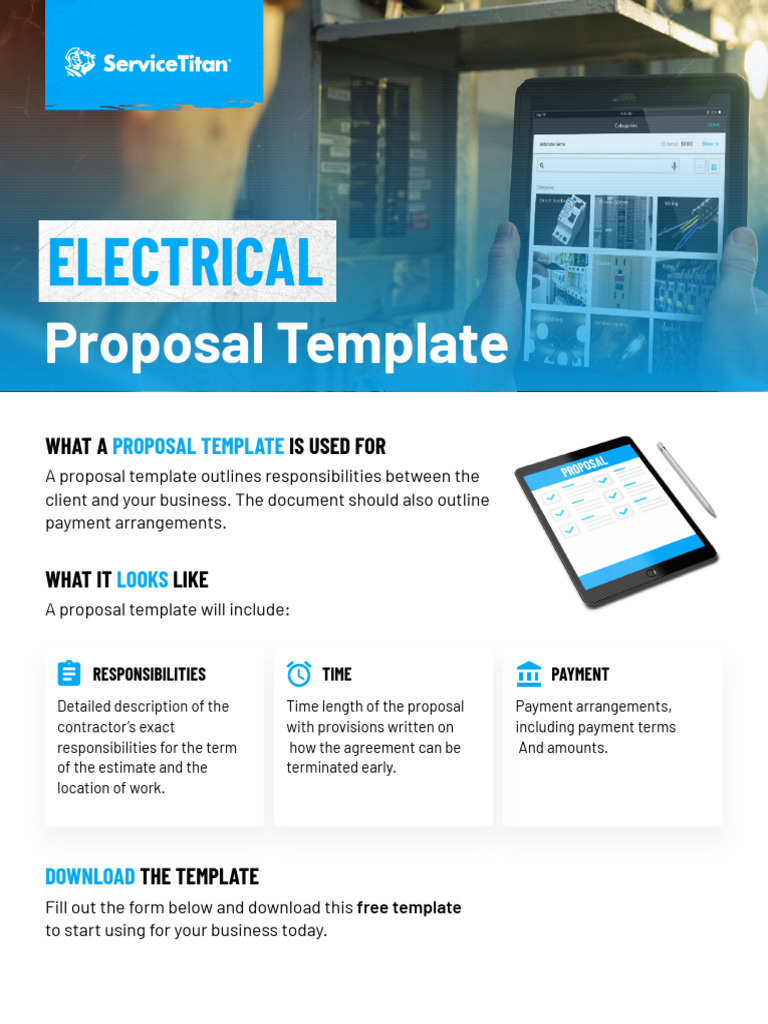 Electrical Proposal Template Guide | PDF | Credit Card | Payments