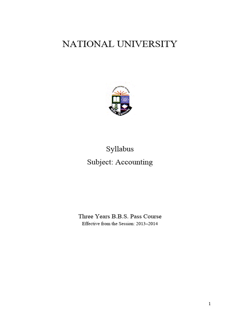 NU Degree-Pass-Course-Syllabus-2013-14 | PDF