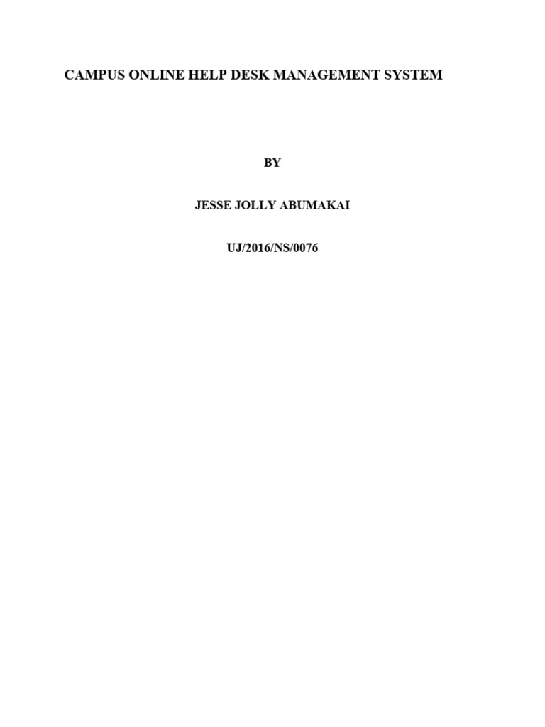 ONLINE CAMPUS HELP DESK MANAGEMENT SYSTEM.edited | PDF