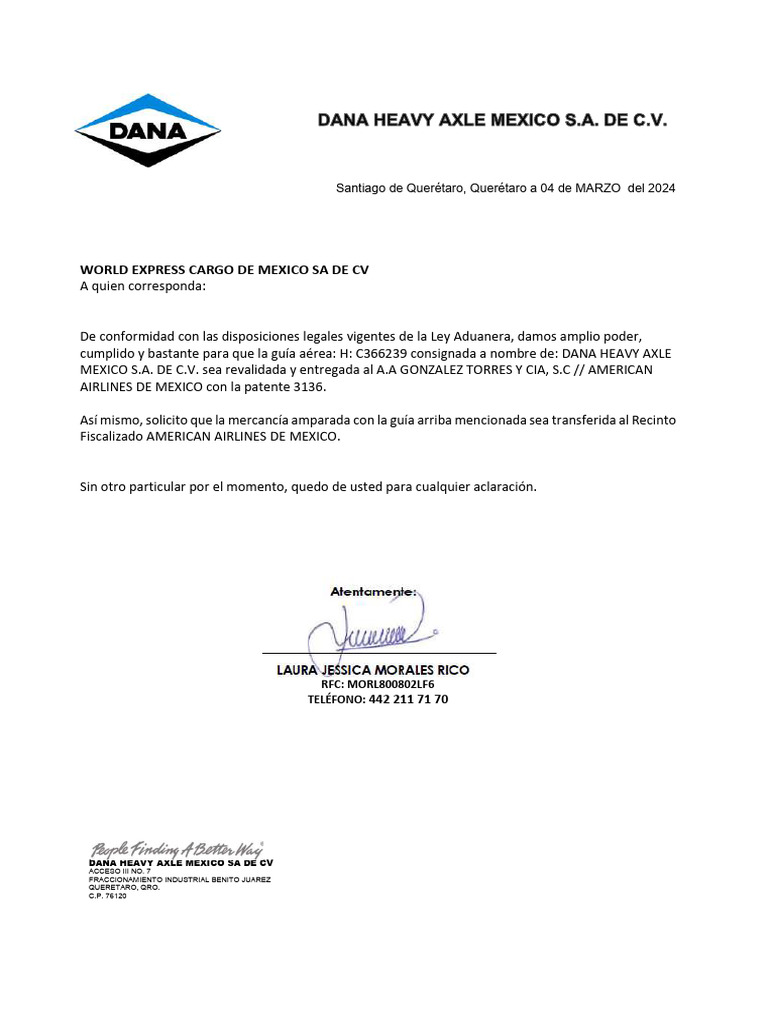 C366239 Carta Wec | PDF