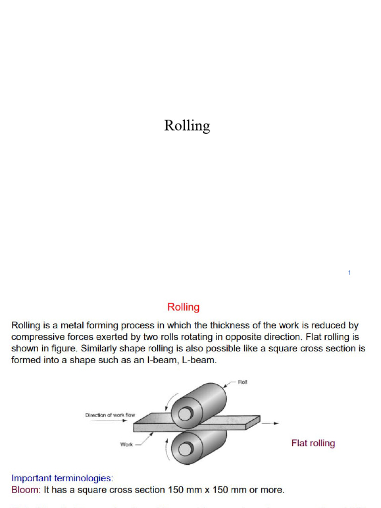 Rolling Defects in Manufacturing Technology | PDF