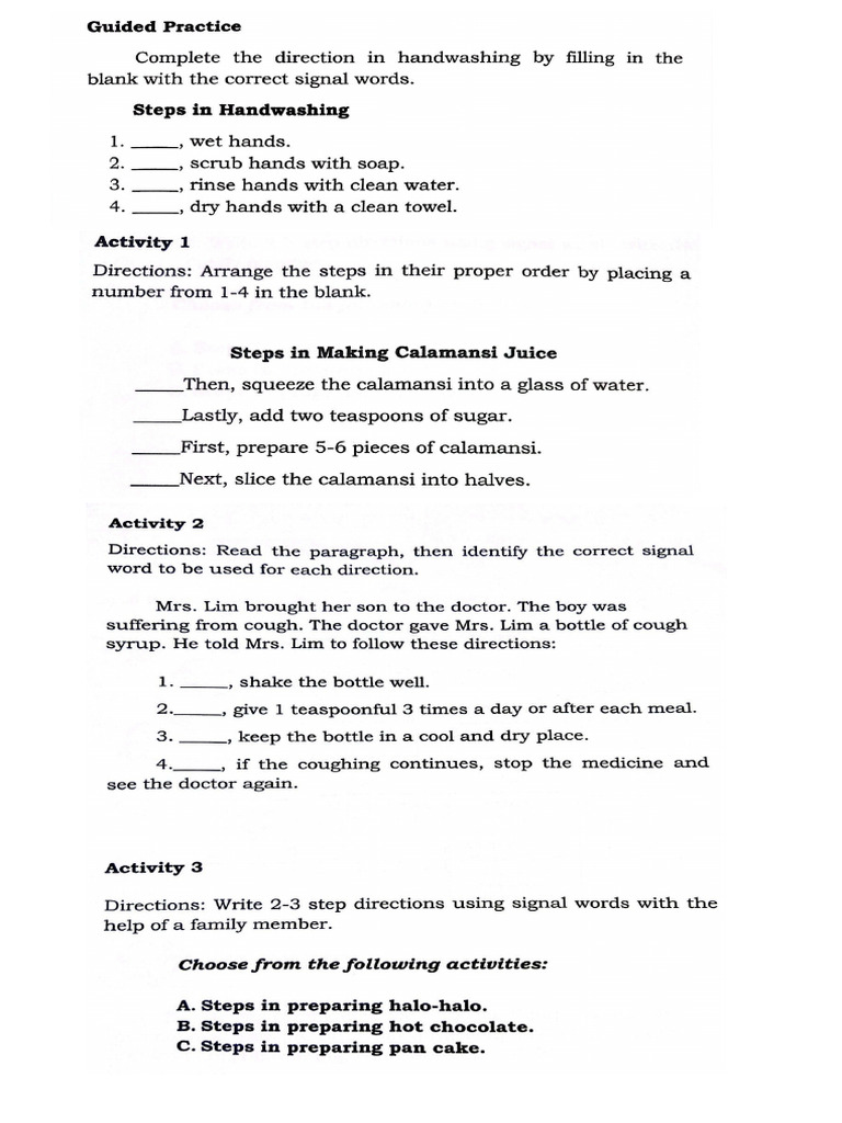 g4 English - Signal Words | PDF