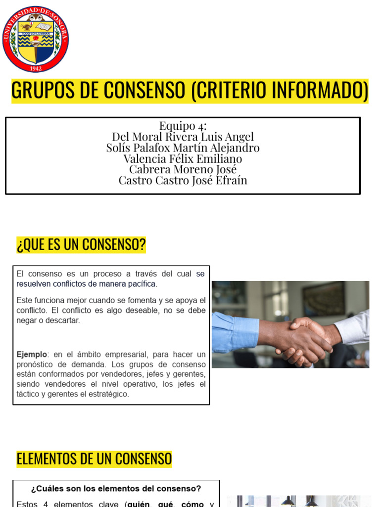 Grupos de Consenso (Criterio Informado) | PDF | Toma de decisiones por ...