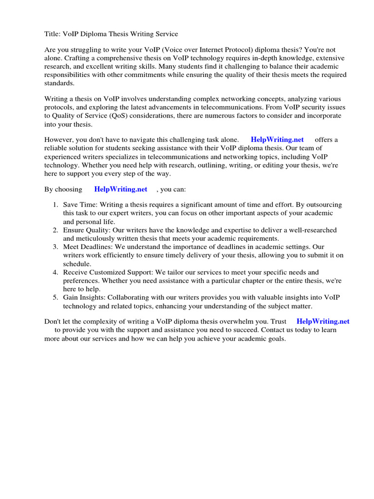 Voip Diploma Thesis | PDF | Voice Over Ip | Thesis