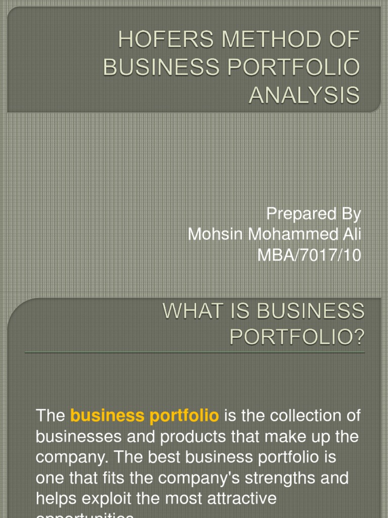 Hofers Cell Matrix | PDF | Strategic Management | Economies