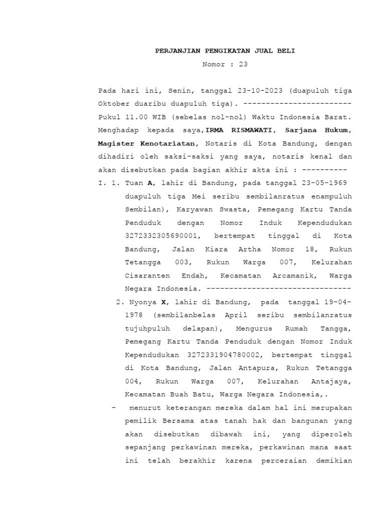 Tugas Akta PPJB | PDF