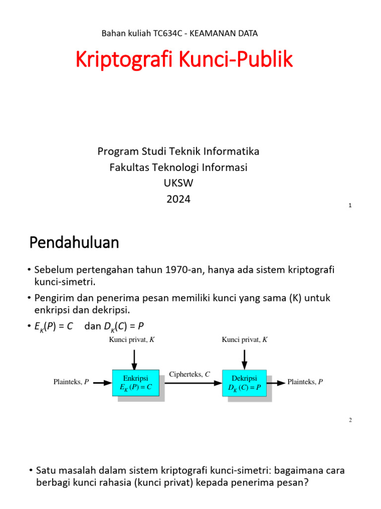 Kriptografi Kunci Publik | PDF