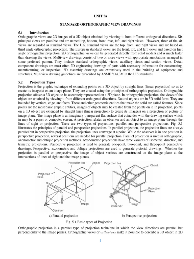 Standard Orthographic View Drawings | PDF | Technical Drawing | Mathematics