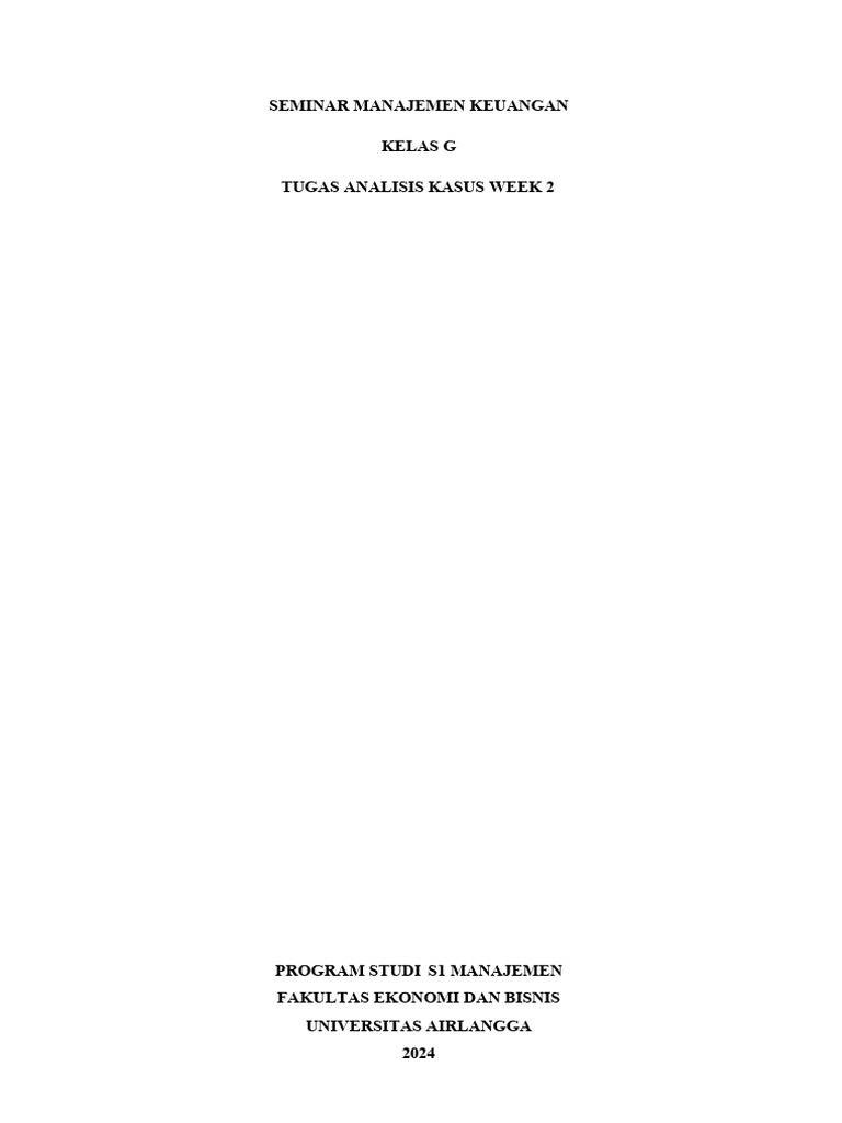 Analisis Kasus TM 2 | PDF