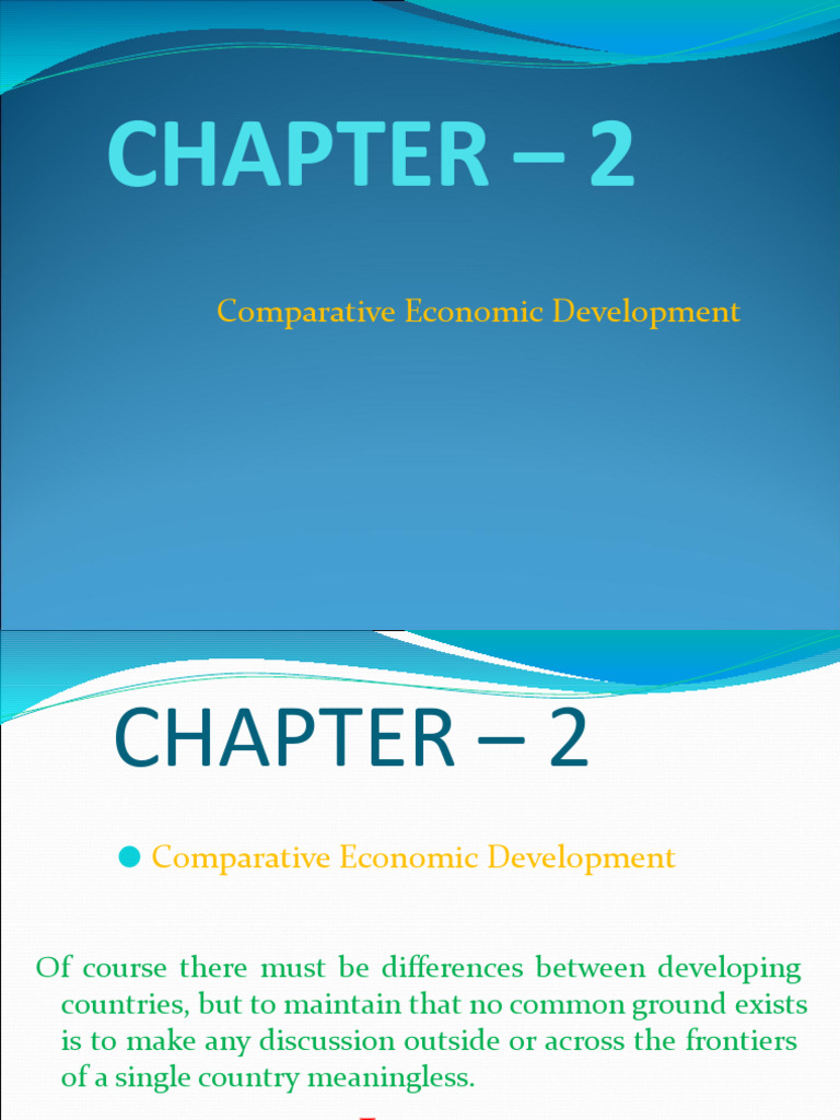 Chapter - 2: Comparative Economic Development | PDF