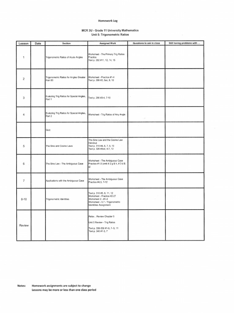Student Handout Package | PDF