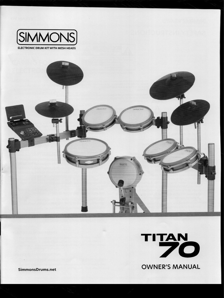 Simmons Titan 70 Owners Manual | PDF
