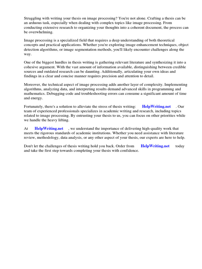 Thesis On Image Processing PDF | PDF
