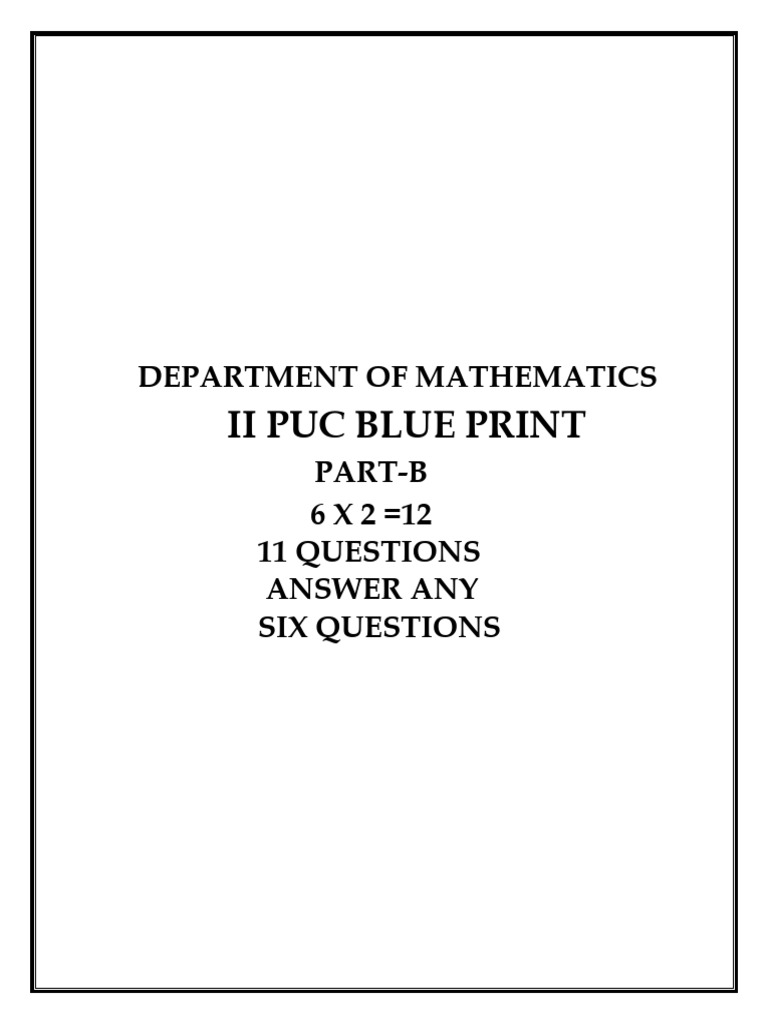 II PU Part-B Questions 2023-24 | PDF | Function (Mathematics) | Integral