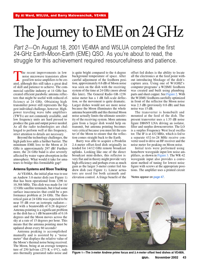 Al Ward, W5lua and Barry Malowanchuk, Ve4ma - The Journey To Eme On 24 ...