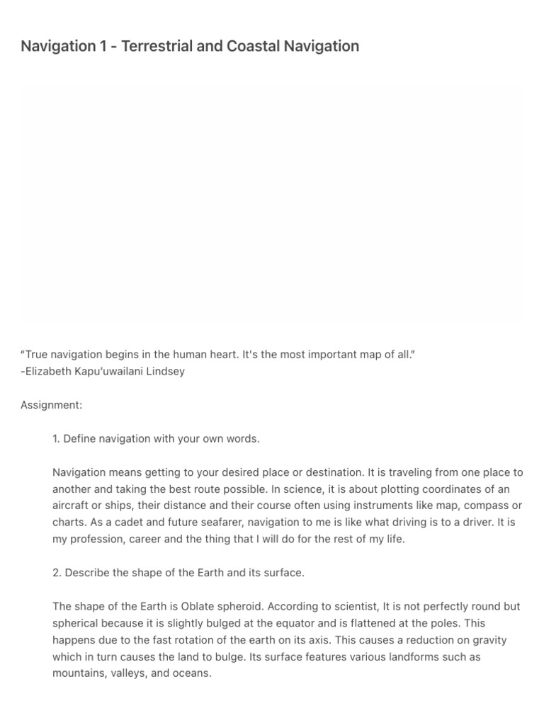 Navigation 1 - Terrestrial and Coastal Navigation | PDF | Latitude ...